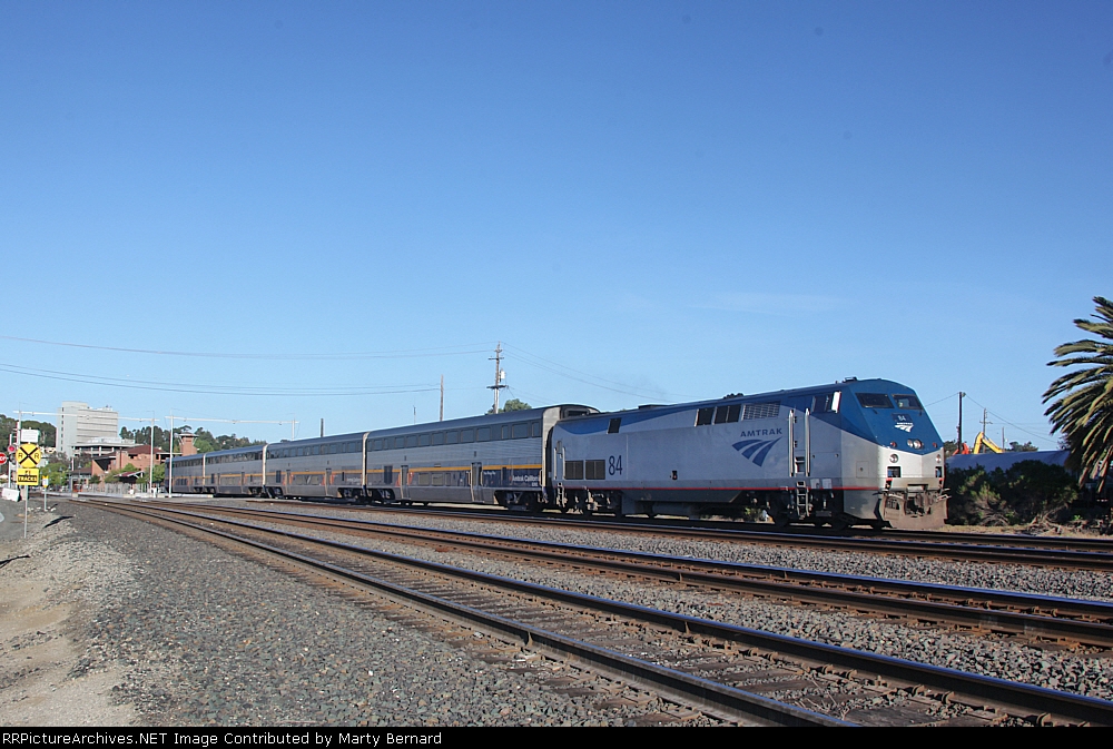 AMTK 84, Tr 715, A San Joaquin Departing for Oakland